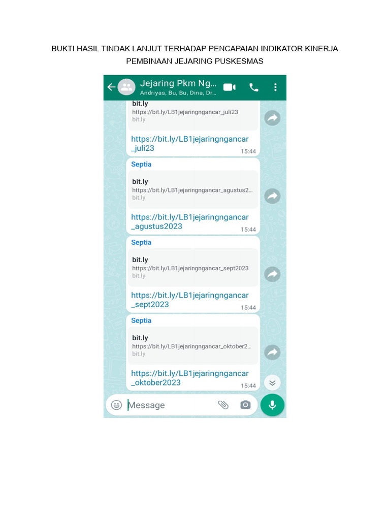Bukti Hasil Tindak Lanjut Terhadap Pencapaian Indikator Kinerja ...