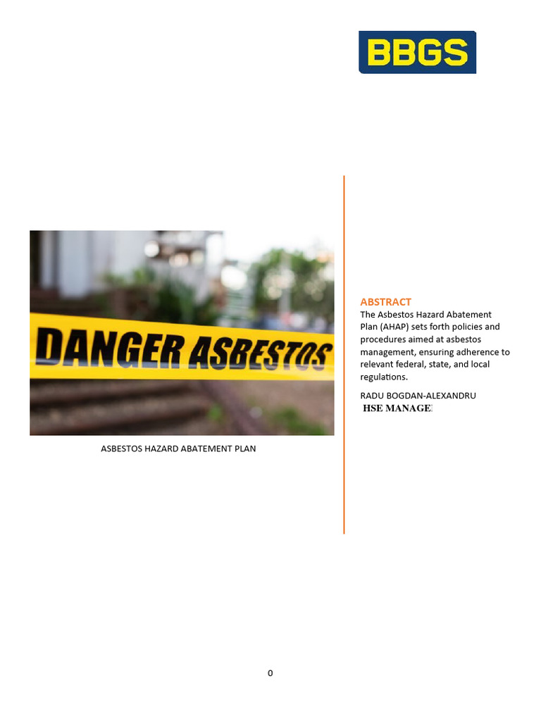 Asbestos Hazard Abatement Plan Guide | PDF