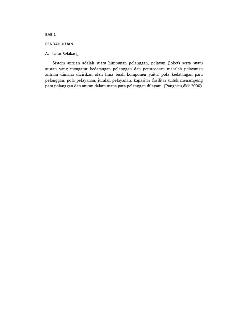 Komponen dan Karakteristik Sistem Antrian | PDF | Teknologi & Rekayasa