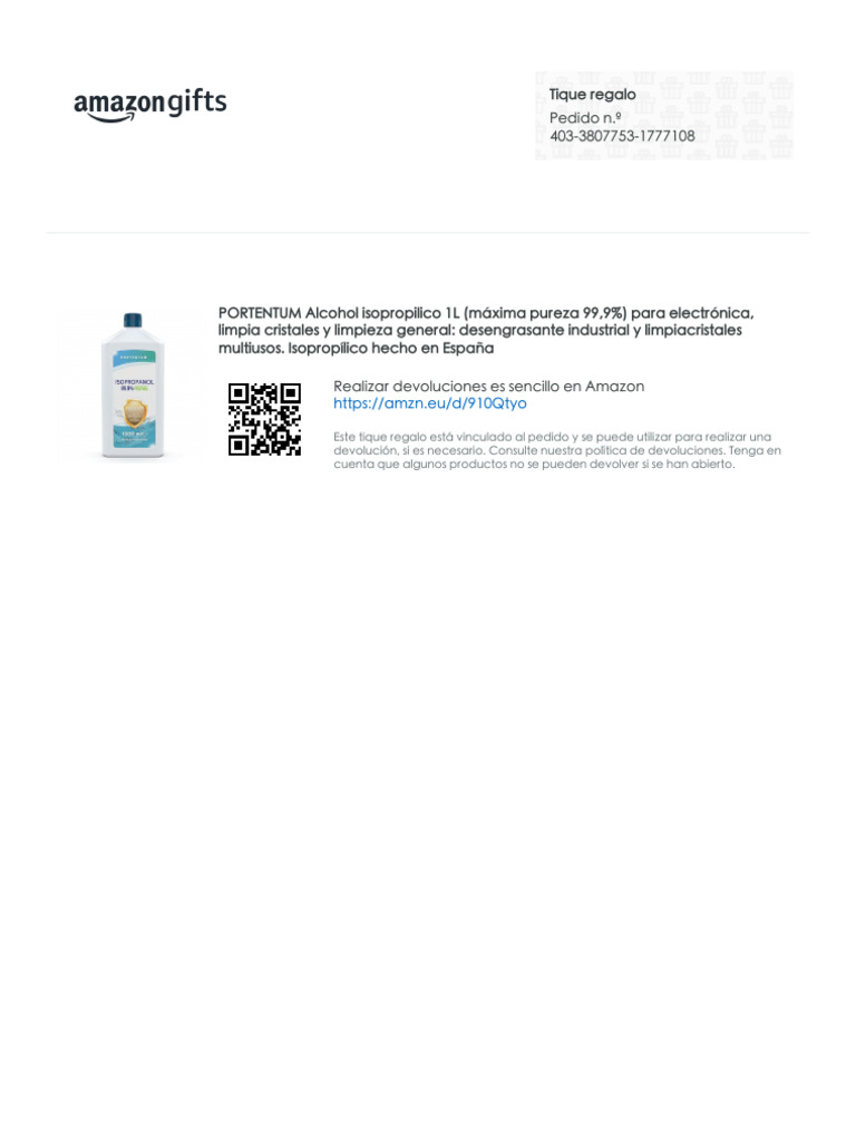 Amazon Gift Receipt | PDF