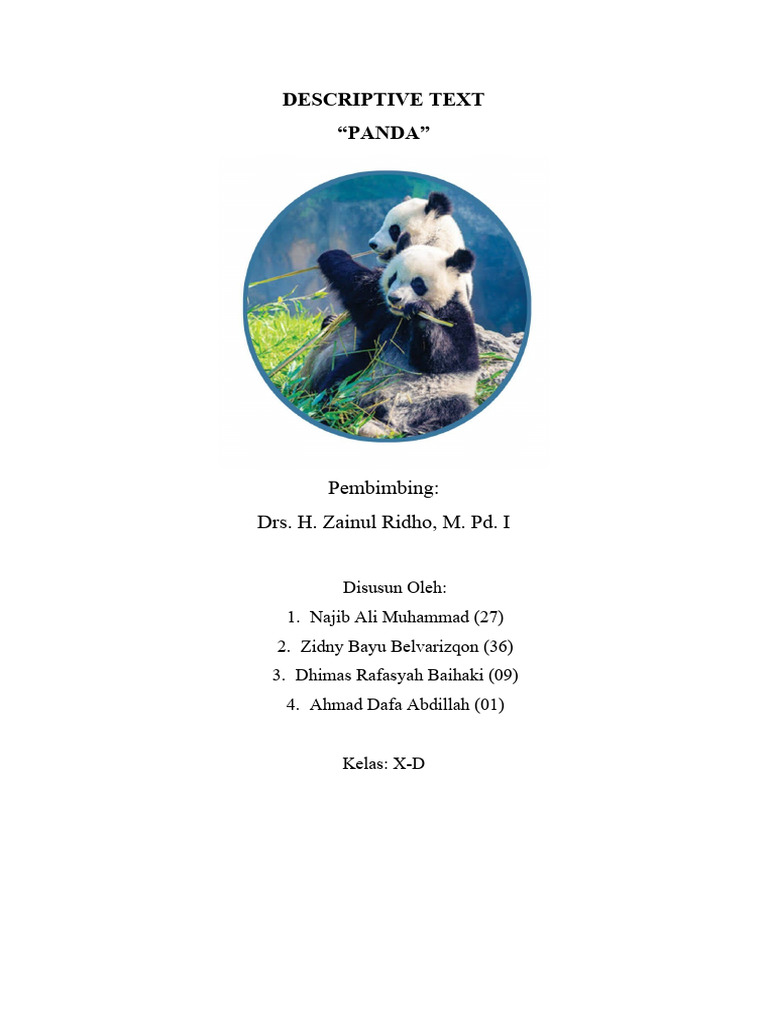Descriptive Text Panda | PDF | Giant Panda | Bears