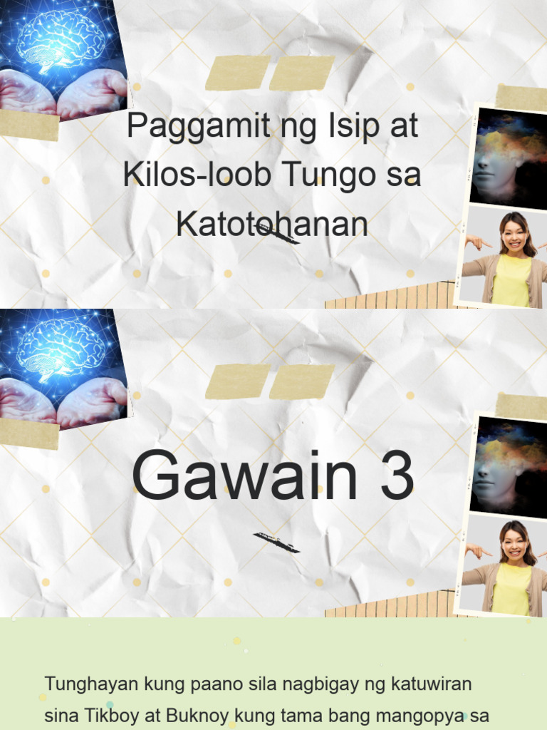Q1 W4-5 Paggamit NG Isip at Kilos-Loob Tungo Sa Katotohanan | PDF