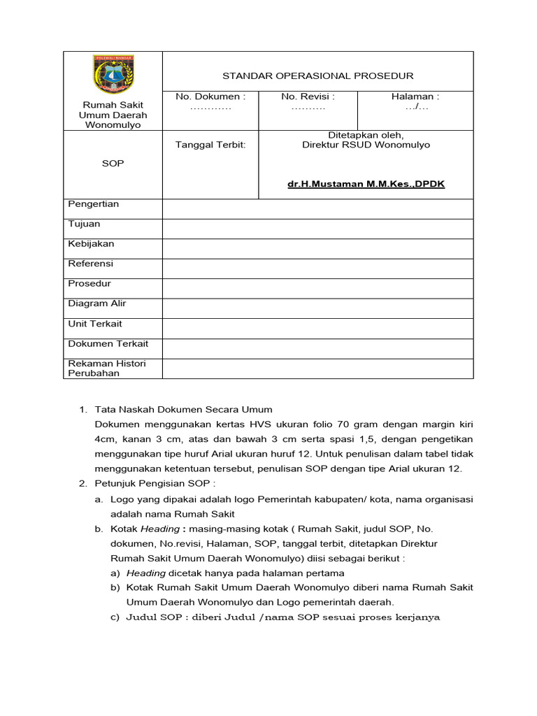 Format Sop | PDF