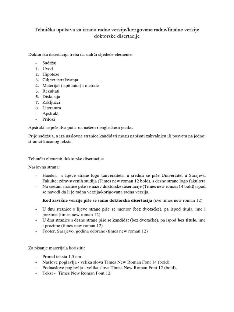 Tehnicka Uputstva Za Izradu Radne Verzije Korigovane Radne Vaerzije ...