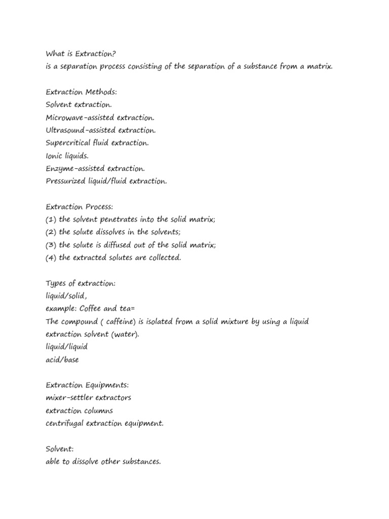 What Is Extraction | PDF