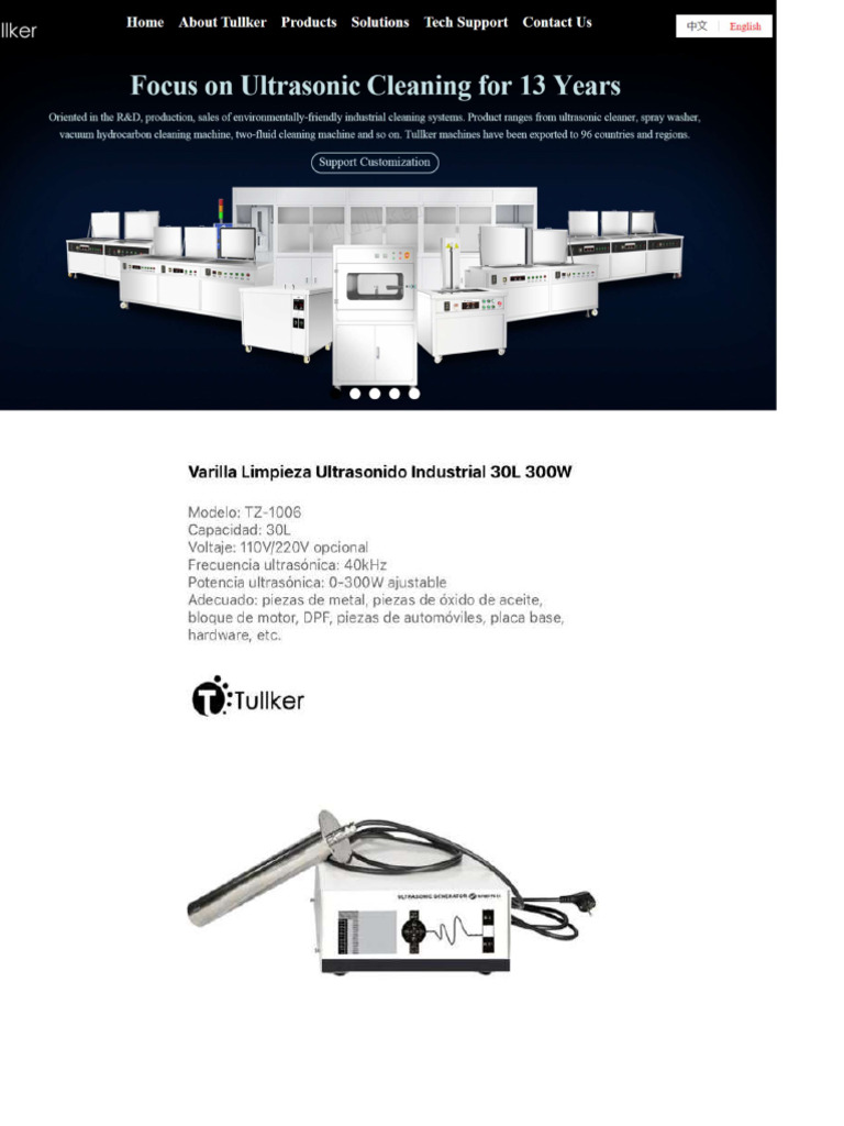 DataSheet Ultrasonic Equipment | PDF