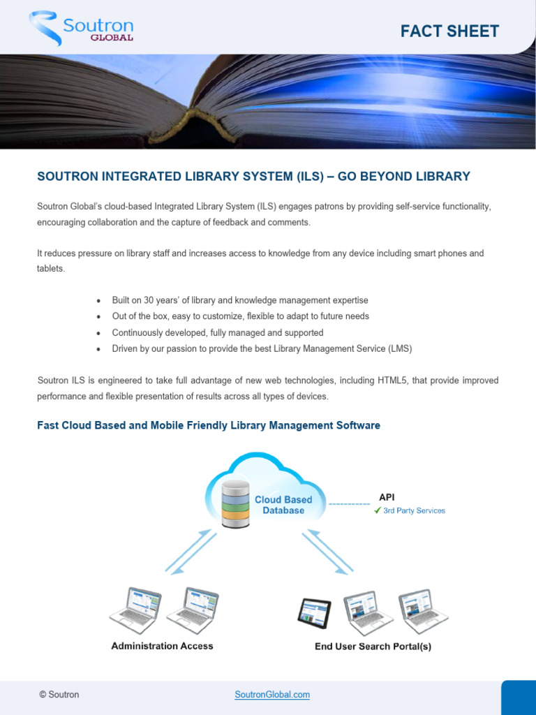 Soutron Cloud Library Management System | PDF | Libraries | World Wide Web