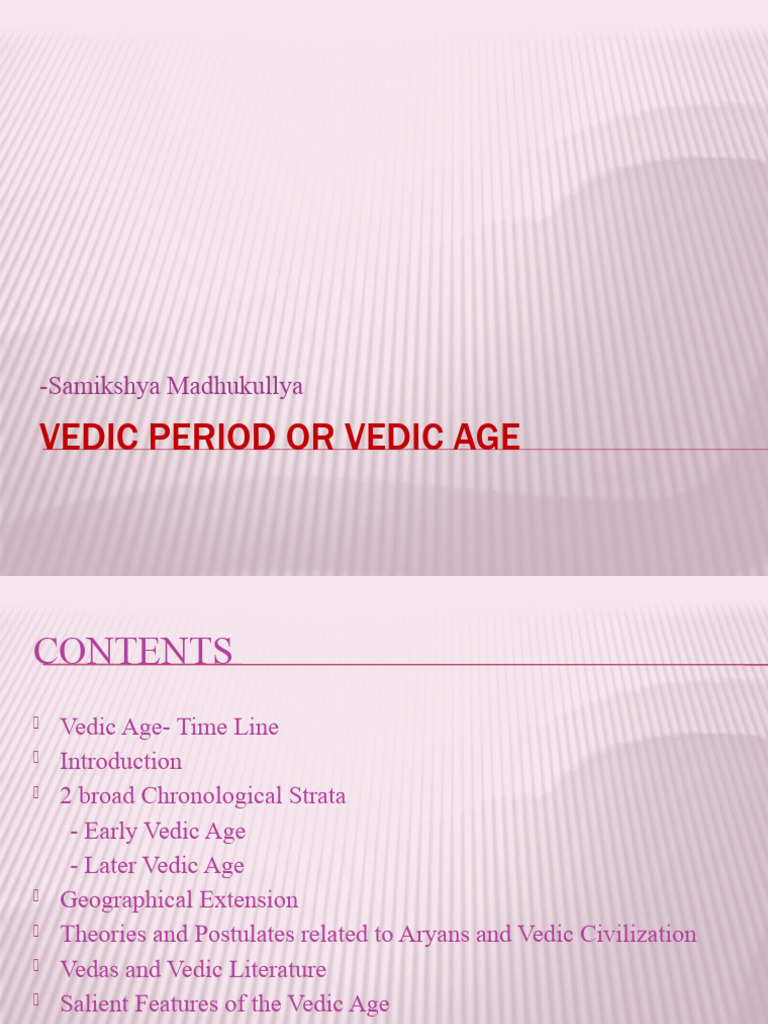 Vedic Period or Vedic Age | PDF