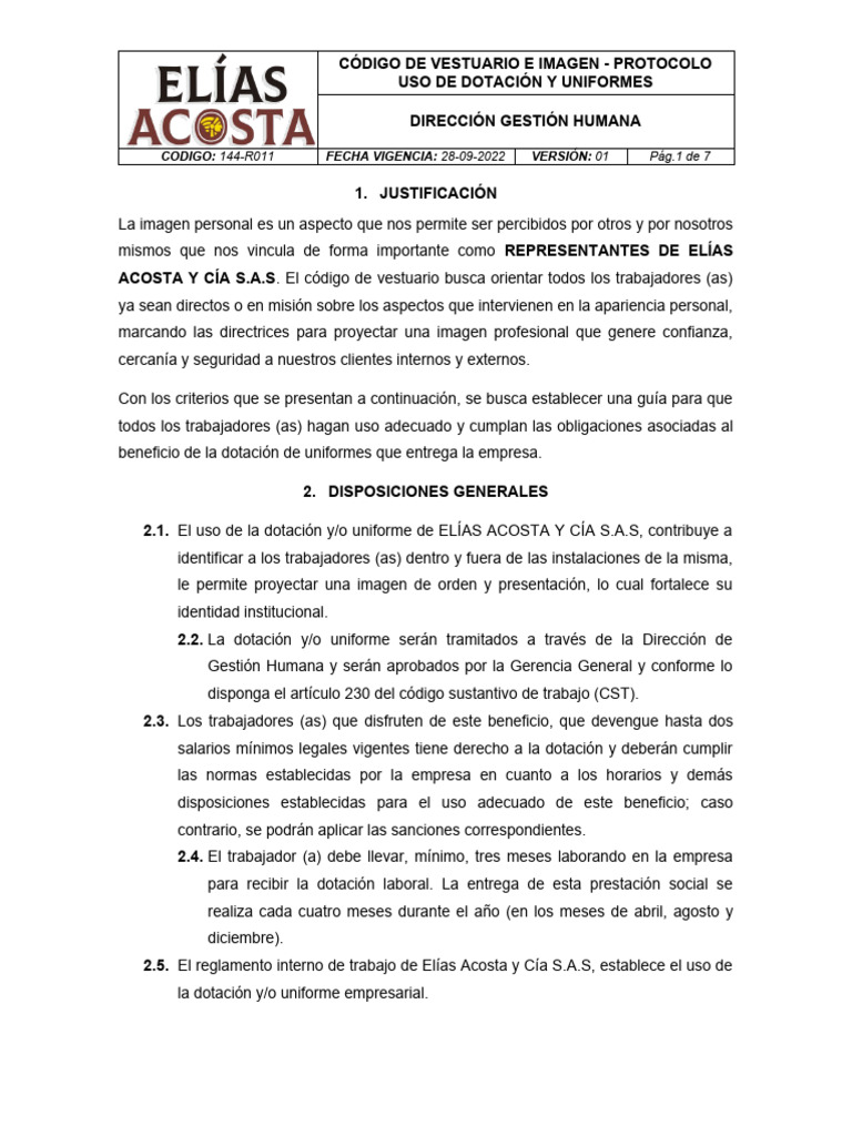 Protocolo de Vestuario e Imagen | PDF | Crecimiento personal y ...