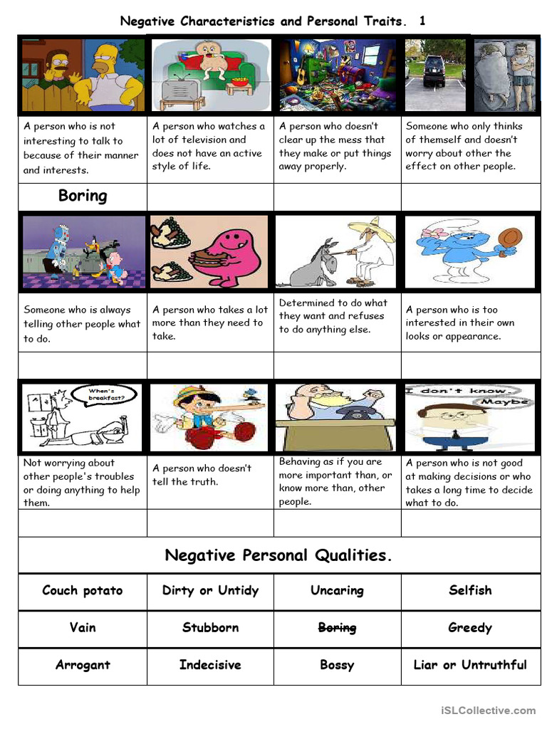 Identifying Negative Traits | PDF