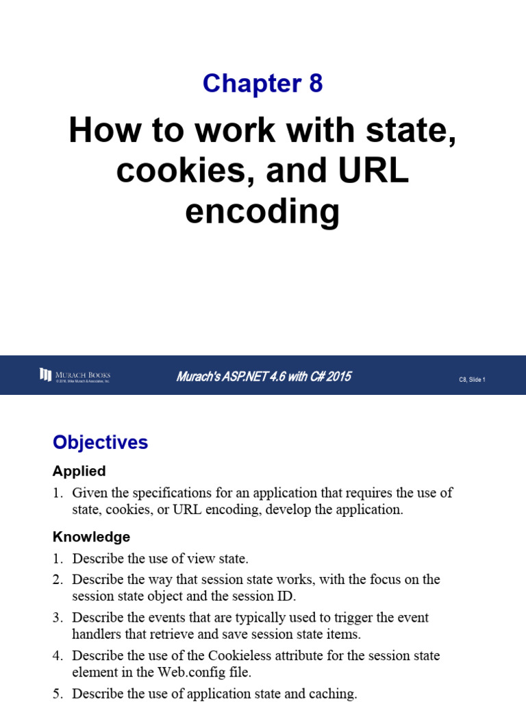 Chapter 8 Slides | PDF | Http Cookie | C Sharp (Programming Language)