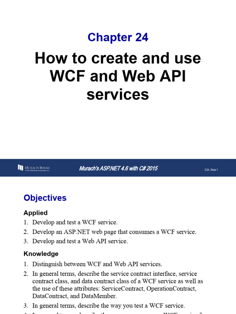 Chapter 24 Slides | PDF | Windows Communication Foundation | C Sharp (Programming Language)