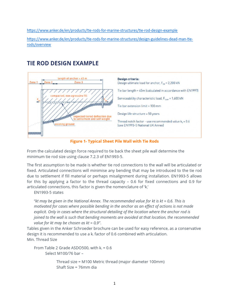 Marine Tie Rod Design Guide | PDF | Science & Mathematics | Technology ...
