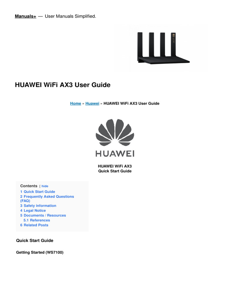 Wifi Ax3 Manual | PDF | Wi Fi | Computer Network
