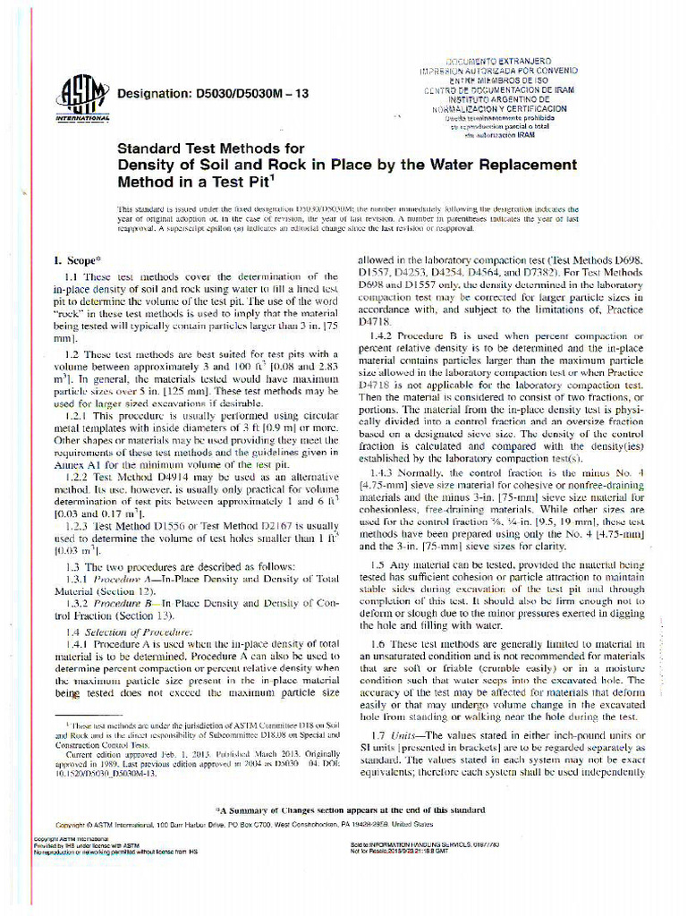 Astm D5030 - 13 | PDF