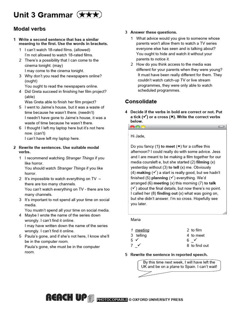 Grammar Unit 3 3 Star | PDF | Linguistics | Grammar