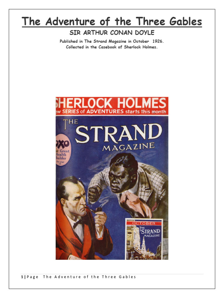 1926 October The Adventure of The Three Gables | PDF