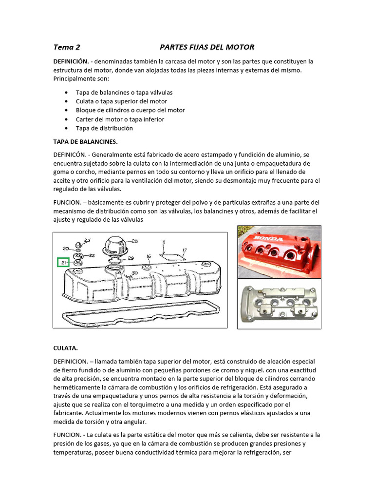 Tema 2 Motores I | PDF