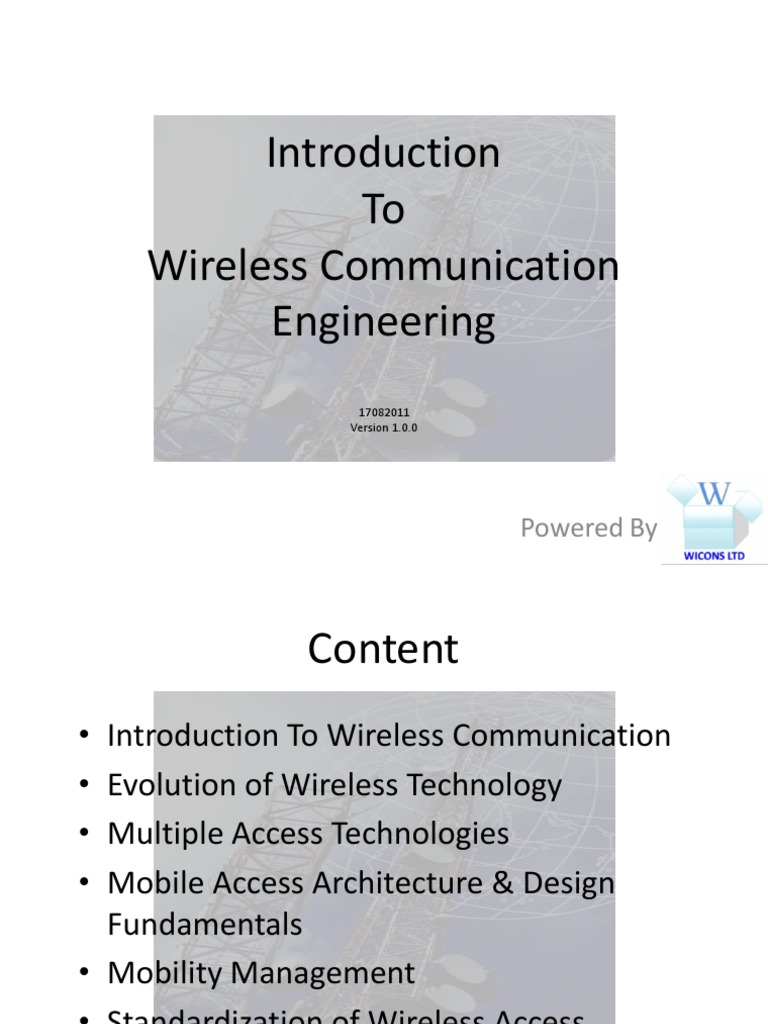 Introduction To Wireless Technology | PDF | Channel Access Method ...