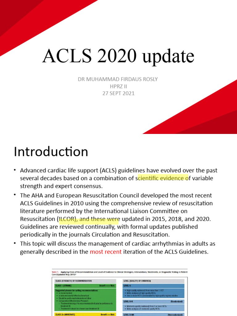 ACLS 2020 Update FOR CME | PDF | Cardiopulmonary Resuscitation ...