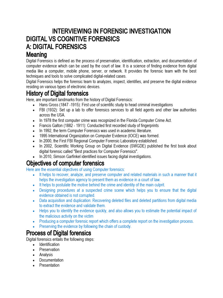 Digital Forensics: Process and Tools | PDF | Computer Forensics ...