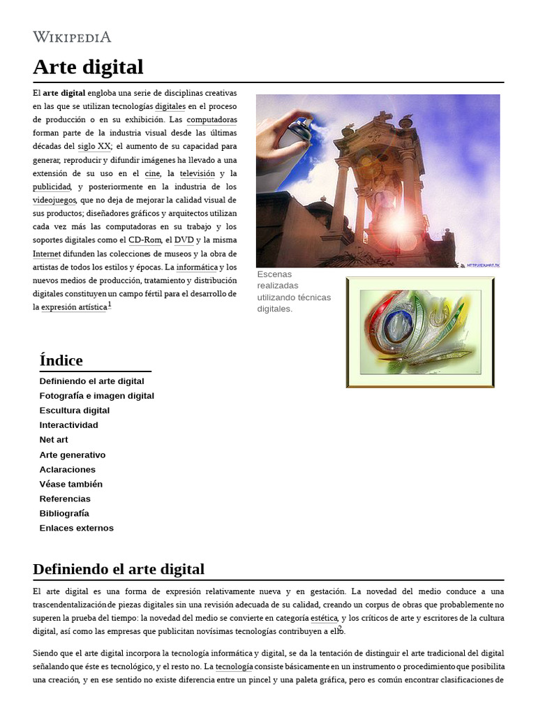U11 Proyecto 11 Arte - Digital | PDF | Informática