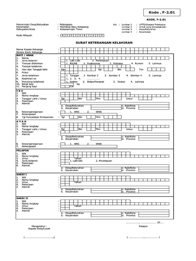 Formulir-F2 01 | PDF