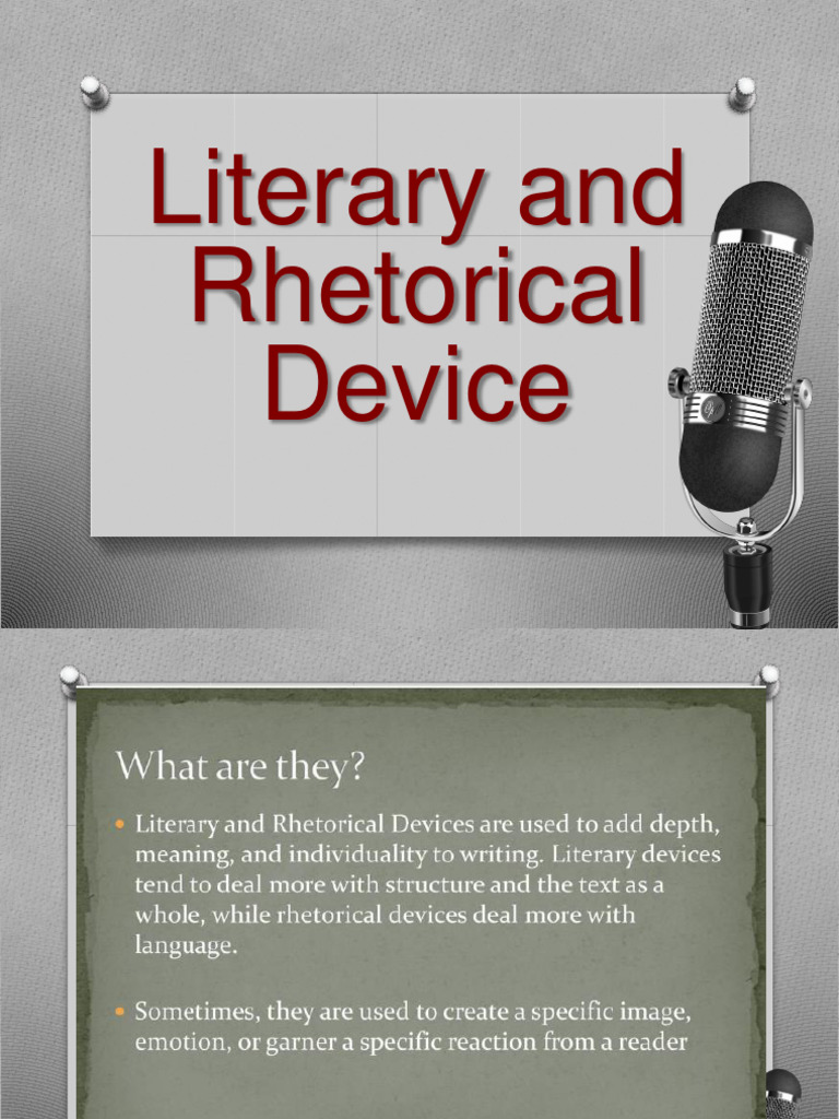 Literary and Rhetorical Devices | PDF