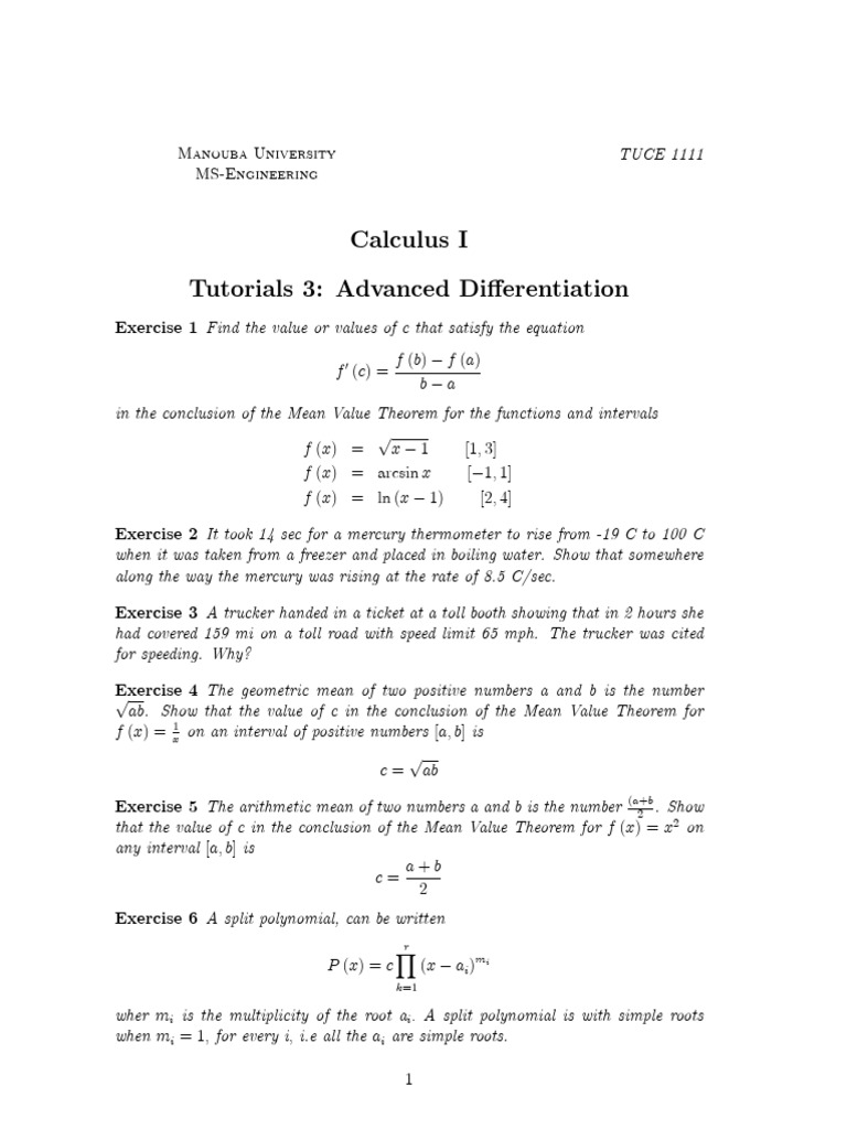 Tutorial 3 | PDF | Mean | Algebra