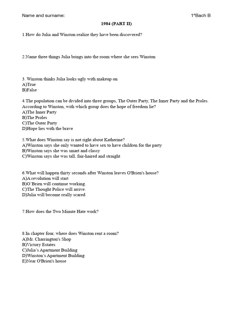 1984 (Part Ii) 1ºbach B | PDF