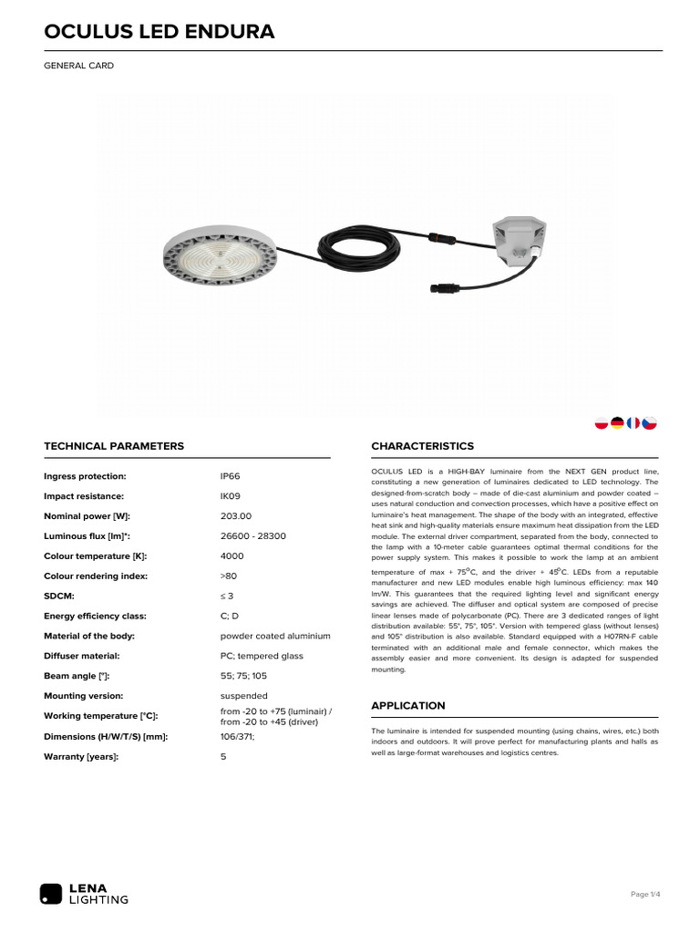 Oculus Led Endura | PDF