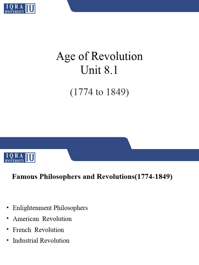 Age of Revolution Unit 8.1 | PDF