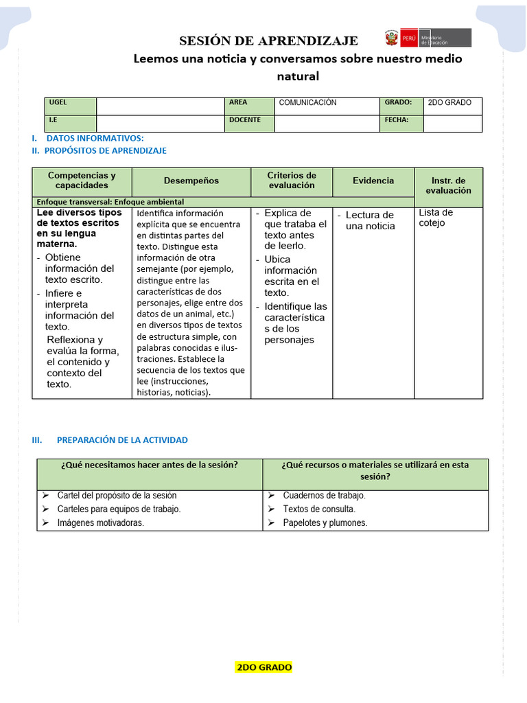 COMUNICACIÓN 2DO GRADO 23 DE OCT Leemos Una Noticia y Conversamos Sobre ...