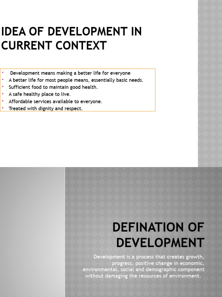 Idea of Development in Current Context by Mamta | Download Free PDF ...