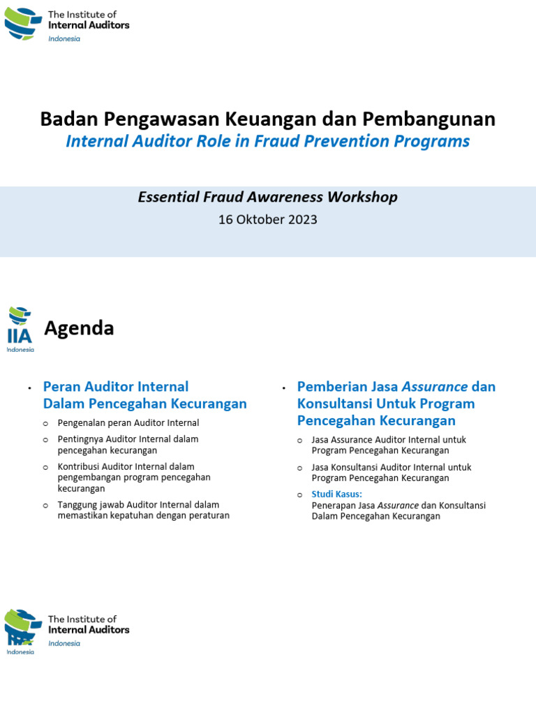 Peran Auditor Internal Cegah Fraud | PDF | Bisnis | Pengembangan Diri