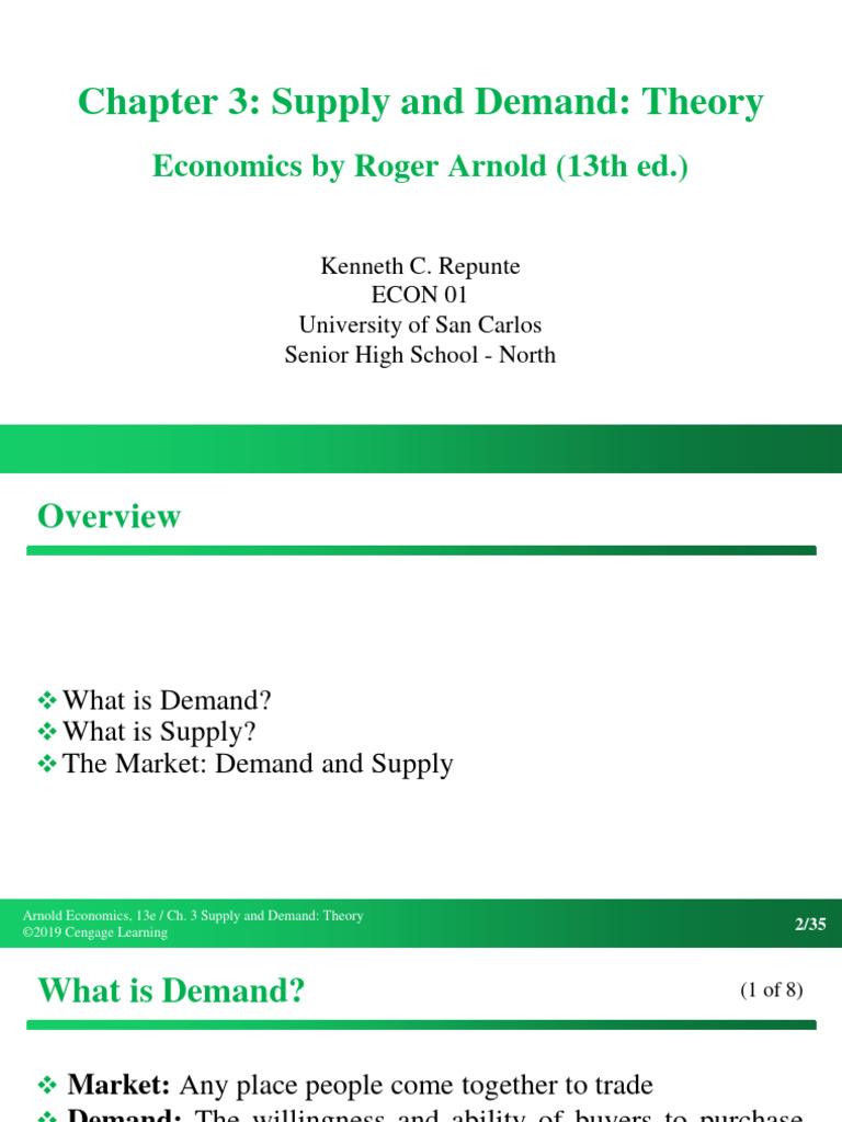 Demand and Supply Theory Overview | PDF | Supply And Demand | Supply ...