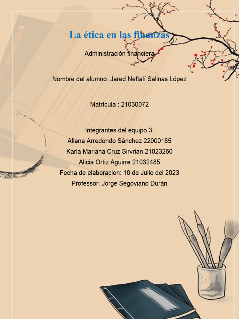 La Ética en Las Finanzas | Descargar gratis PDF | Ética profesional ...