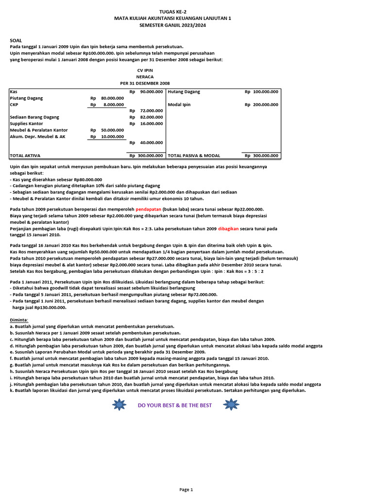 Tugas Akl 1 - Ganjil 2023 | PDF