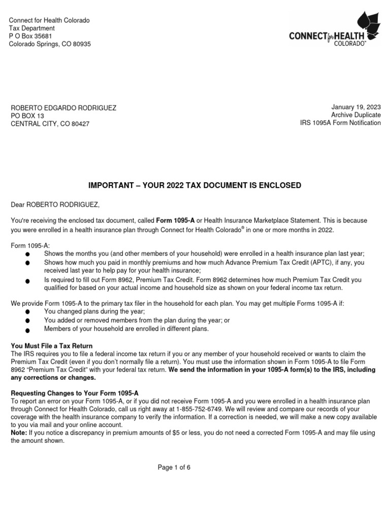 IND - IRS 1095A Tax Form-6900930177-21-Jan-2023 | PDF | Insurance | Taxes