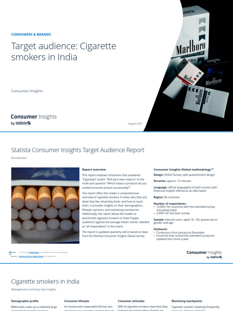 Target Audience Cigarette Smokers in India | PDF