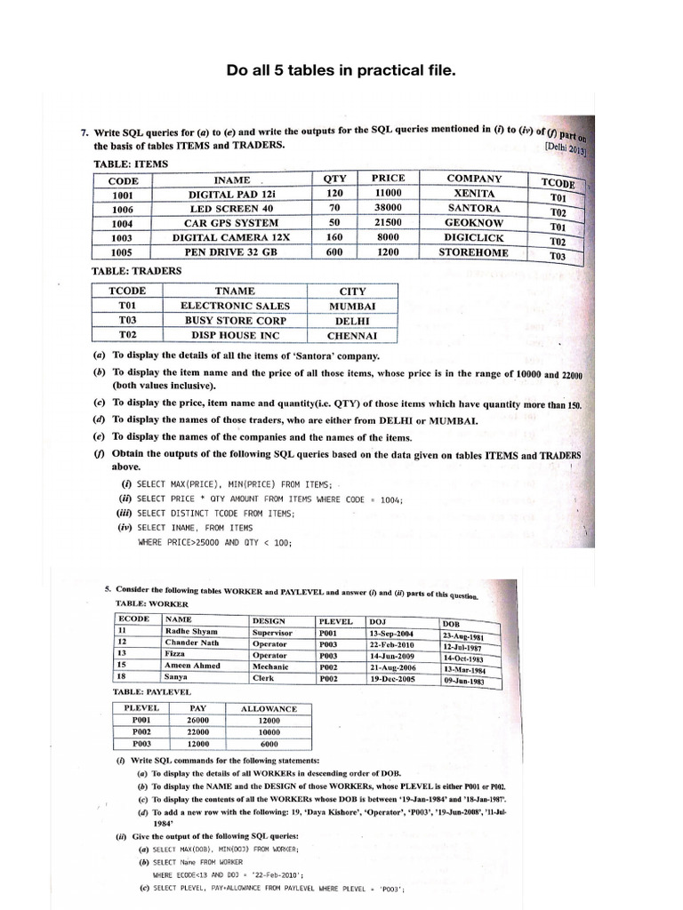 DBMS PR Xii | PDF DBMS PR Xii | PDF