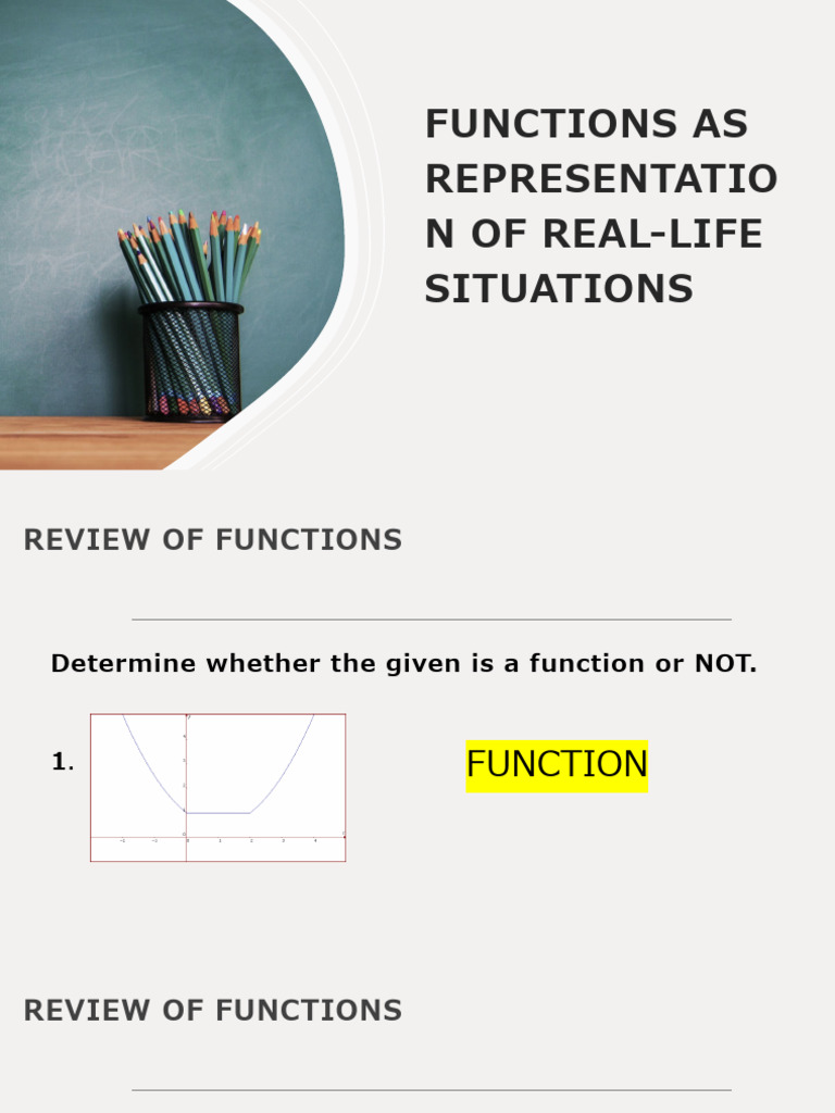 Lesson 2 Functions As Representation of Real Life Situations | Download ...