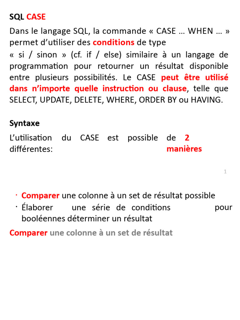 Cours SQL - 2 | PDF