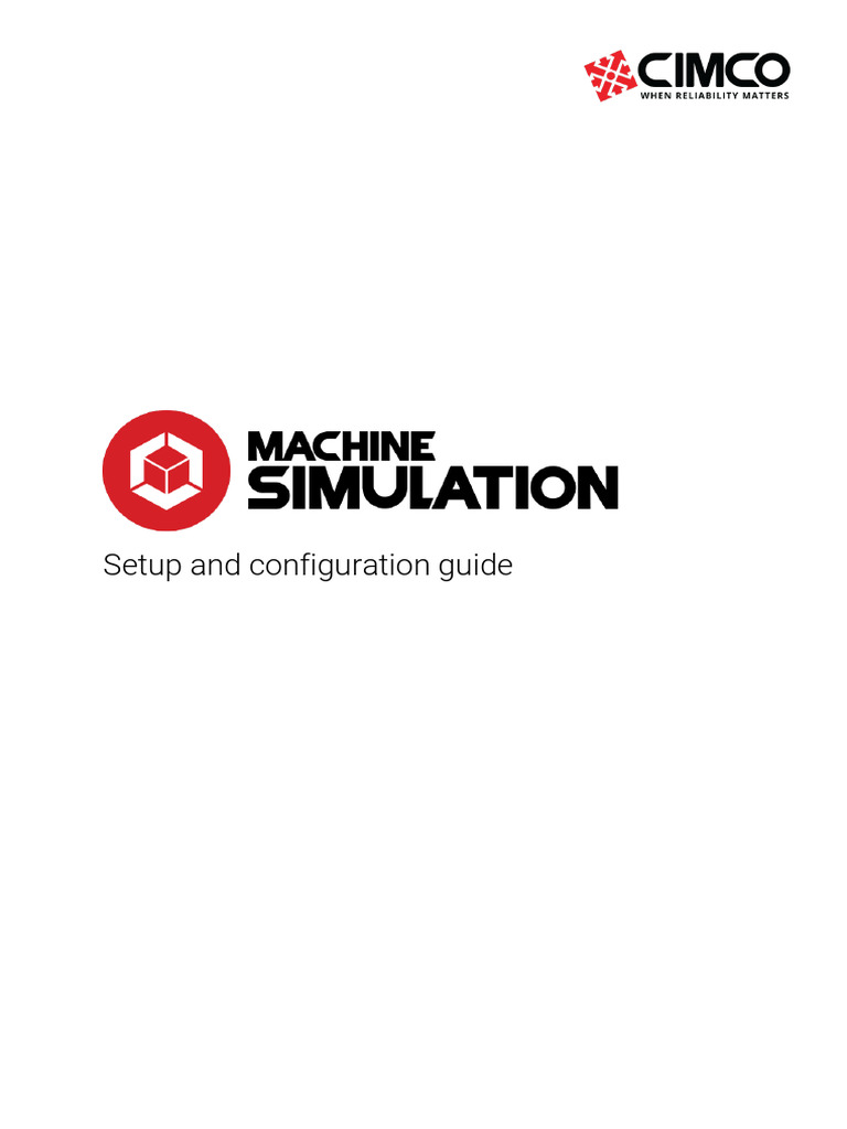Cimco Machine Simulation Setup Configuration Guide | PDF