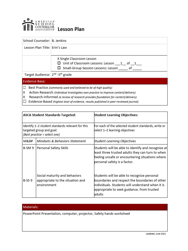 Safety & Boundaries for Grades 2-5 | PDF