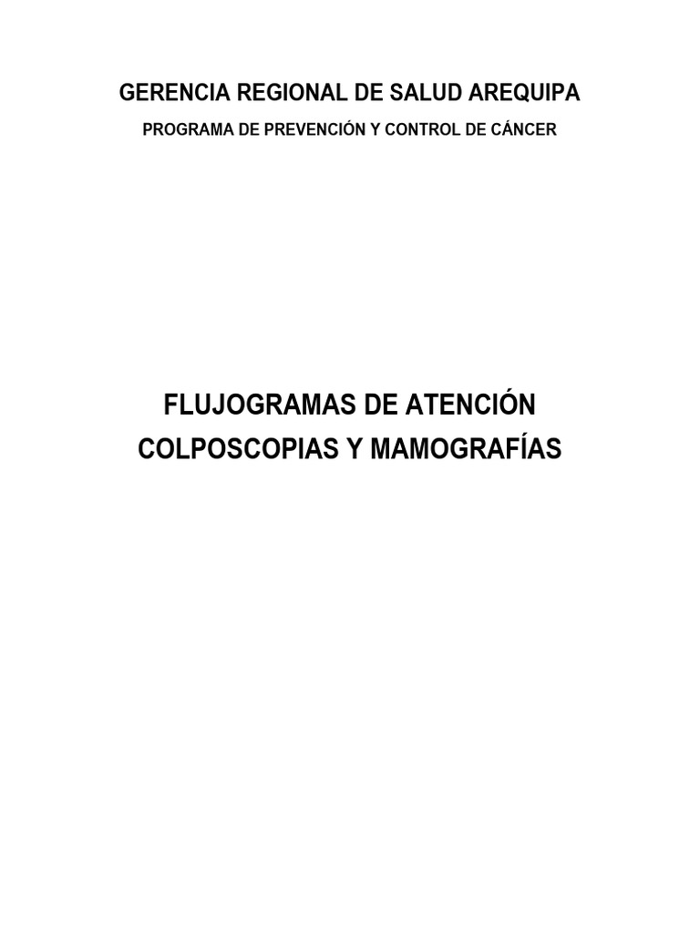 Flujograma Colposcopia y Mamografia | PDF | Cáncer de cuello uterino ... Flujograma Colposcopia y Mamografia | PDF | Cáncer de cuello uterino ...