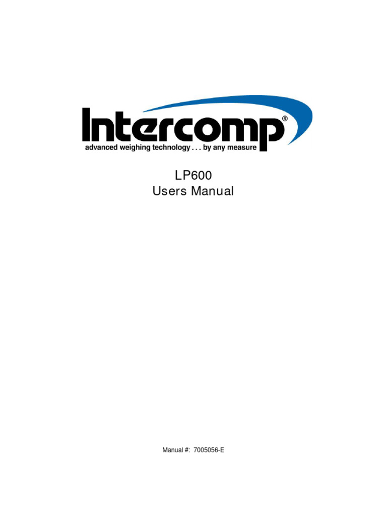 LP600 Wheel Load Manual | PDF | Calibration | Weight