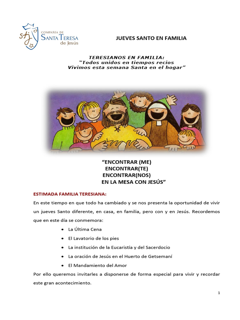 Guion Celebracion de Jueves Santo | PDF