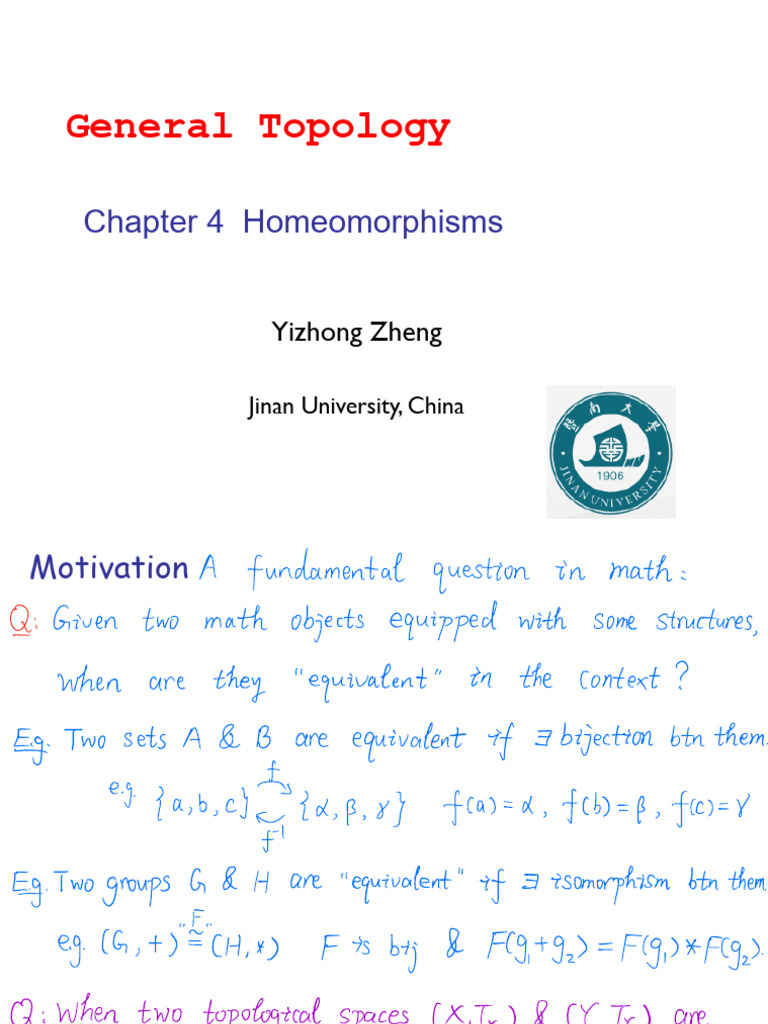 4 Homeomorphisms | PDF