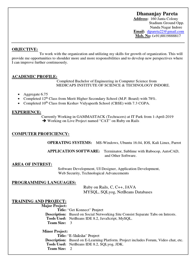 DJ Final Resume | PDF | Net Beans | Applications & Software